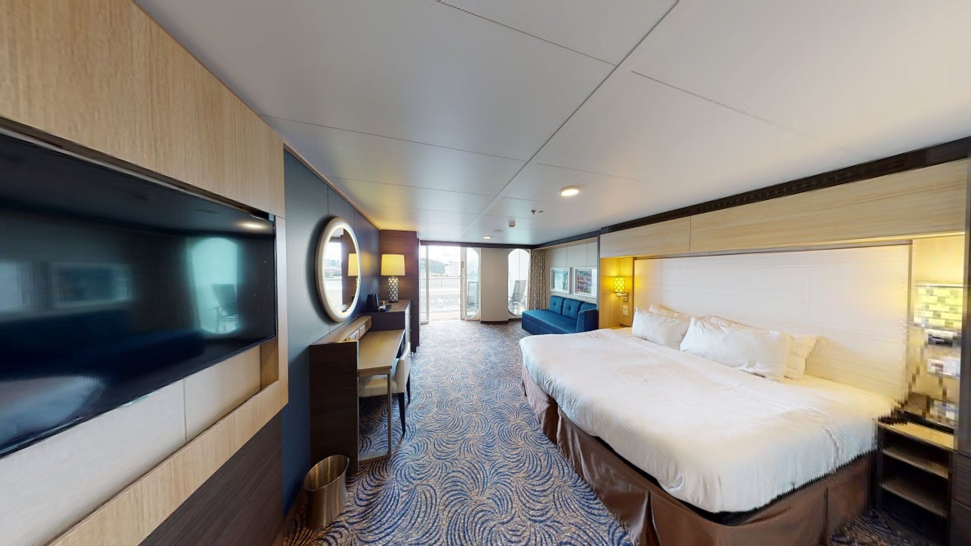 Ovation of the Seas Ocean View Balcony Accessible Virtual Tour by Nuvo360