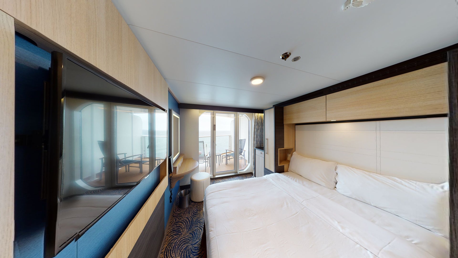 Ovation of the Seas - Studio Ocean View Balcony Virtual Tour by Nuvo360