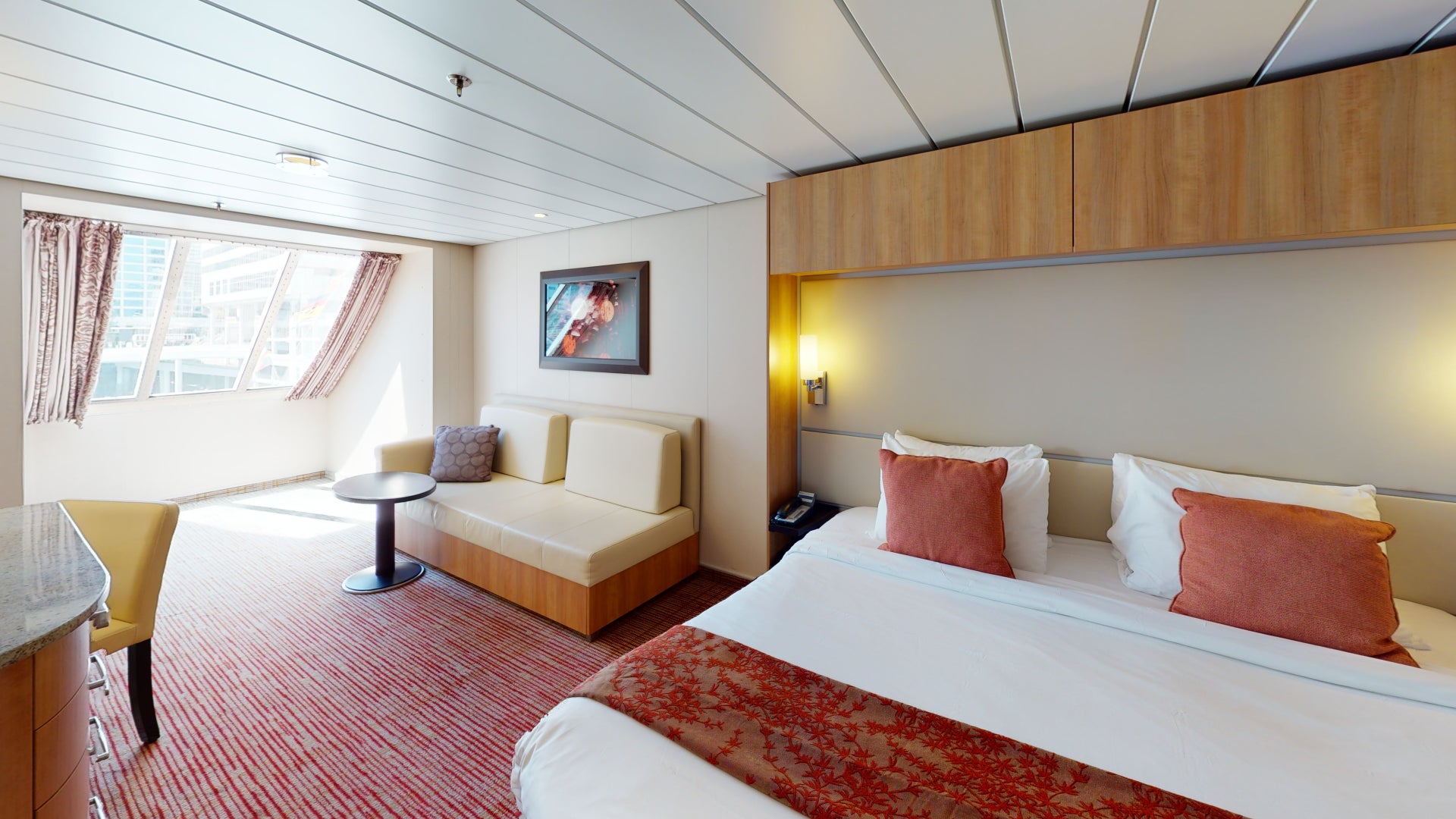 Prime Ocean View Stateroom Virtual Tour - Created by Nuvo360